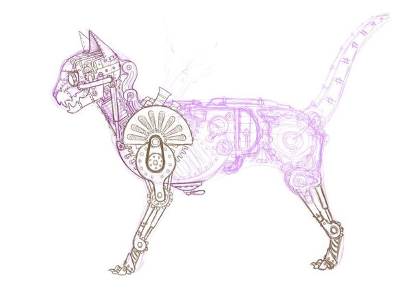 Steampunk cat | For Whom the Gear Turns