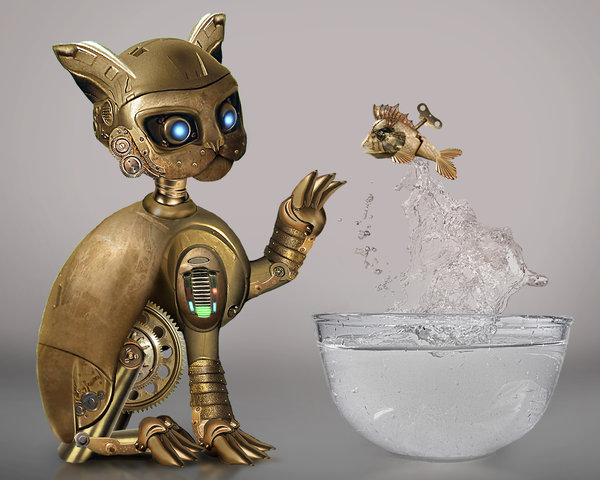 Steampunk cat | For Whom the Gear Turns