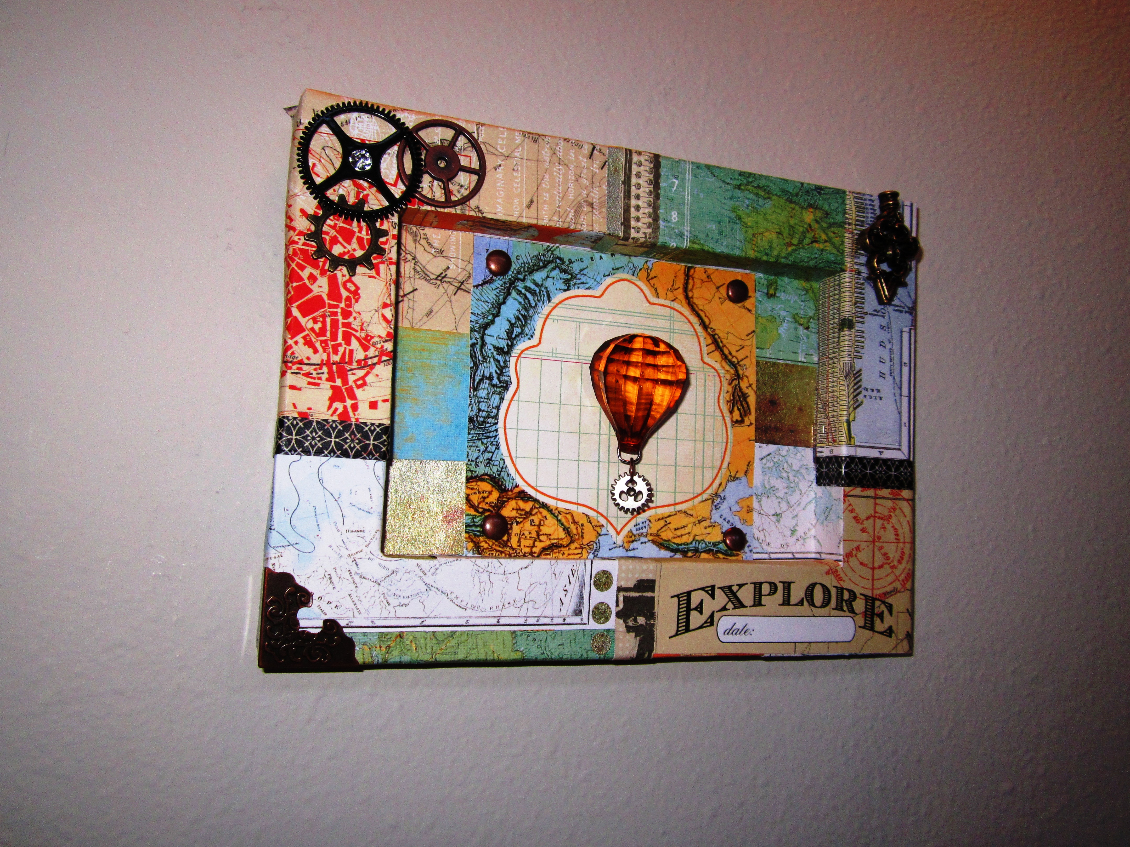 Hot Air Balloon Shadow Box | For Whom the Gear Turns